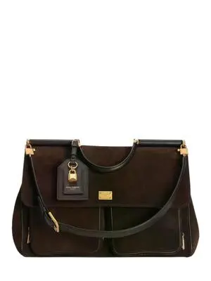 Dolce & Gabbana My Sicily Handbag In Split Calfskin - Brown