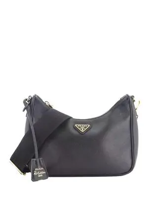 Prada Prada Re-Edition 2005 Shoulder Bag Saffiano Leather Black