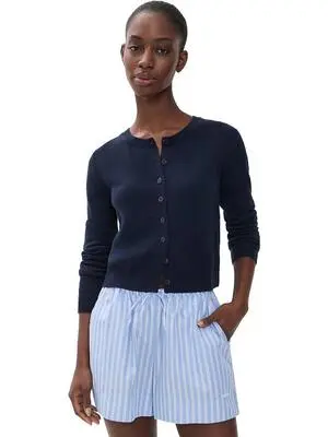 REFORMATION Clara Cashmere Crew Cardigan - Navy