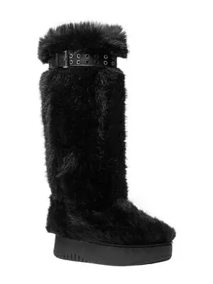 Michael Kors Starling Faux Fur Puffer Boot - Black