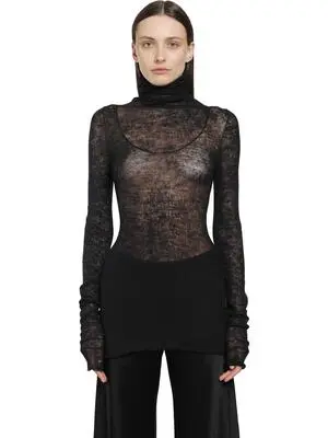 YEHUAFAN YEHUAFAN After-Washed Cashmere Long Sleeve Top