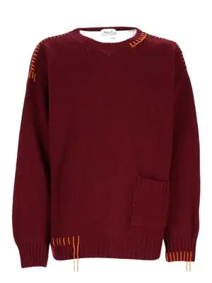 AMISH SUPPLIES Contrast Stitch Knitted Sweater - No