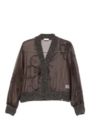 PANICALE Long-sleeved Cardigan - Black
