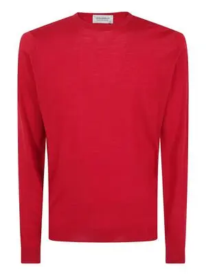 John Smedley Long-sleeved Sweater Ruby Red