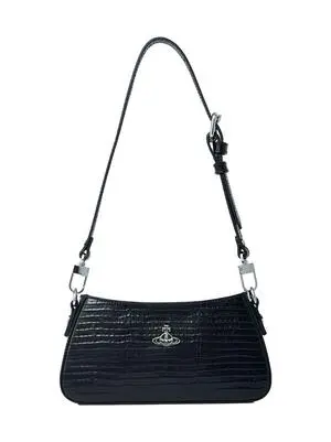 VIVIENNE WESTWOOD Tasha Orb Plaque Shoulder Bag - Black