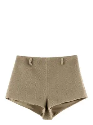 Arakii Mood Wool-blend Shorts - Brown