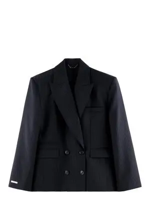 Arakii Oversized Wool Blazer - Navy