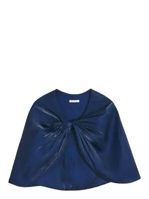 BY MALENE BIRGER Pinlos Twisted Satin Cape - Blue