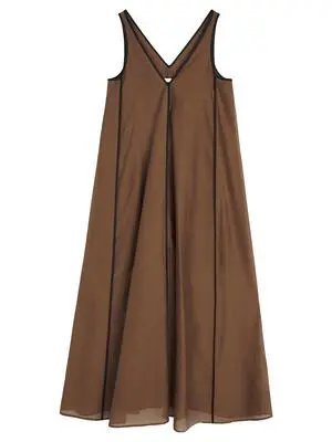 BY MALENE BIRGER Aures Silk-cotton Maxi Dress - Brown