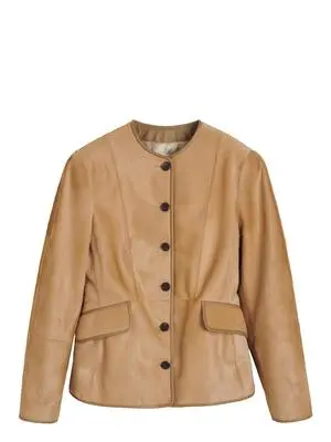BY MALENE BIRGER Erin Leather Jacket - Tan