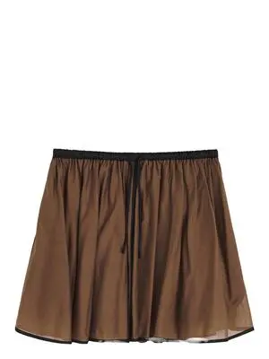 BY MALENE BIRGER Rapheo Cotton-silk Mini Skort - Brown