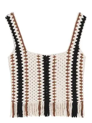 BY MALENE BIRGER Hailey Cotton Crochet Top - Stripe