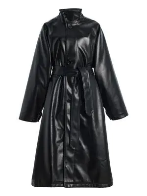 THE FRANKIE SHOP Calen Faux Leather Trench Coat