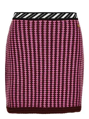 Versace Crochet Knit Mini Skirt - Pink