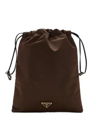 Prada Wish Re-nylon Pouch - Brown
