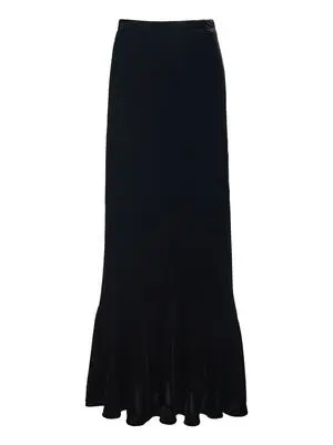 Cara Cara Samara Silk-blend Velvet Maxi Skirt - Black