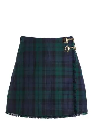 Cara Cara Kate Virgin Wool Mini Skirt - Plaid