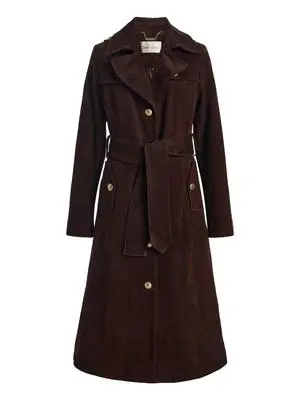 CARA CARA Charlie Lamb Suede Trench Coat