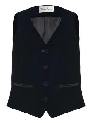 Cara Cara Victor Velvet Vest - Black