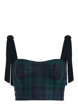 Cara Cara Tira Virgin Wool Top - Plaid