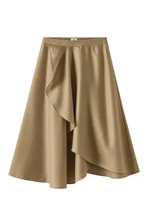 THE GARMENT Eleanor Wool-blend Flare Skirt - Olive