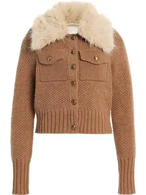 Cara Cara Kodiak Cotton-merino Wool Cardigan - Brown