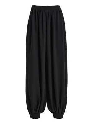 ROTATE BY BIRGER CHRISTENSEN Balloon Pleated Jersey Pants - Black
