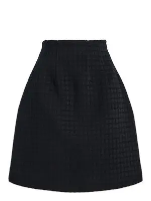 TOTEME Curved Cotton-blend Mini Skirt - Multi