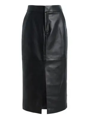 FAVORITE DAUGHTER The Vegan Leather Meyer Skirt - Black