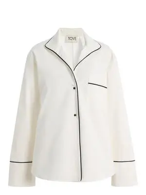 Tove Sylvie Collared Cotton Shirt - White