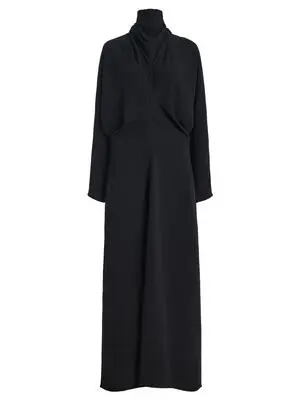 TOTÊME Slouch Waist Crepe Midi Scarf Dress