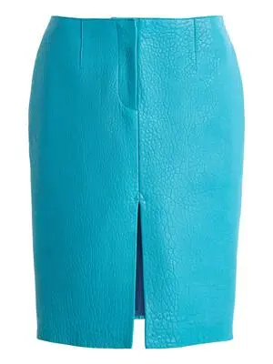 Tove Reeva Leather Mini Skirt - Blue