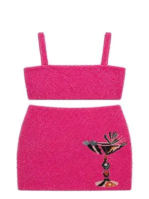 LABELFIORA Cocktail Charmer Co- Ord Set - Pink