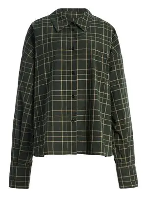 TOTEME Boxy Plaid Cotton Shirt - Print