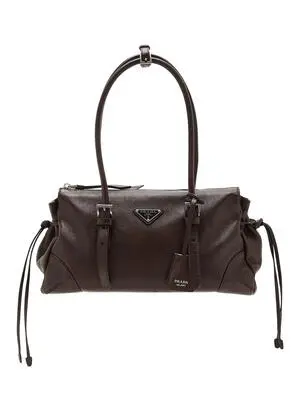 Prada Bonnie Leather Bag Brown