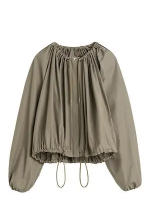 TOTEME Toteme Gathered Parachute Shell Coat Neutral