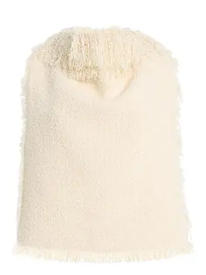 RÓHE Textured Fringed Boucle Top - Ivory