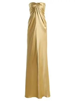 Tove Zenaida Silk Maxi Dress - Gold