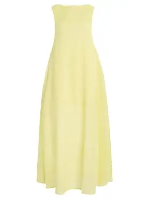 MARRAKSHI LIFE Column Cotton Maxi Dress - Yellow