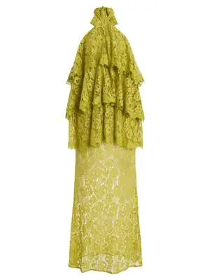 THIRD FORM Lovelight Tiered Lace Dress - Green
