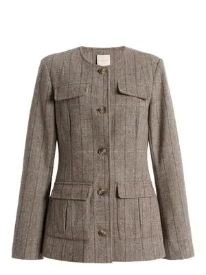 FAVORITE DAUGHTER The Spencer Wool-blend Jacket - Grey
