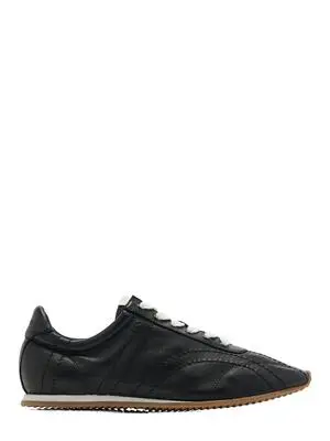 TOTEME Flex Leather Sneakers - Black