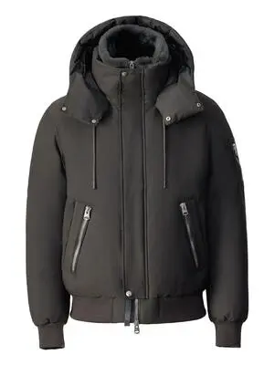 Mackage Iker 2-in-1 Down Bomber With Removable Shearling Bib - Carbon