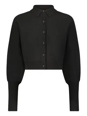 Lela Rose Cropped Dolman Cardigan - Black