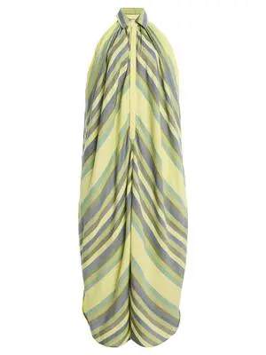 MARRAKSHI LIFE The Halter Striped Cotton Midi Dress - Multi