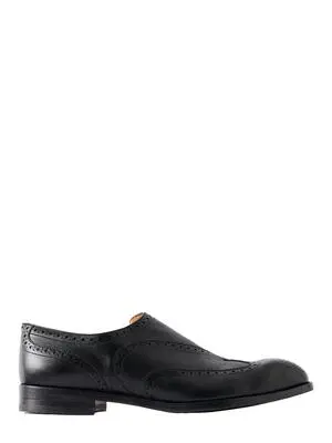 Balenciaga Weston D'orsay Leather Oxford Shoes - Black