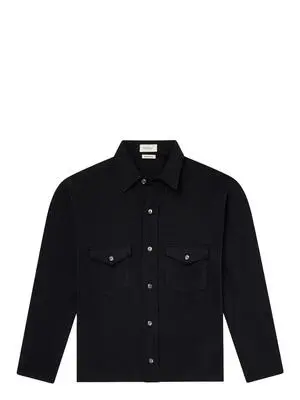 SECOND / LAYER Field Cotton-twill Shirt - Black