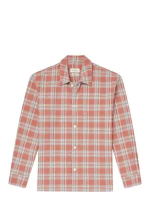 SECOND / LAYER Checked Cotton-flannel Shirt - Red