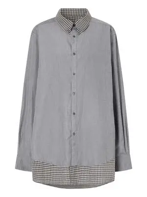MAISON MARGIELA Double-layer Cotton-jersey Shirt - Gray