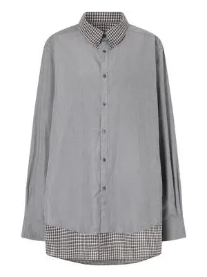 MAISON MARGIELA Double-layer Cotton-jersey Shirt - Gray